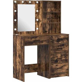 vidaXL Vidaxl - Table de Toilette avec tiroir 2 pcs Marron 50 x 41 x 135 cm