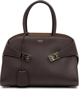 Ferragamo Femme, Sacs, Brun, Taille: ONE Size Hug Handbag