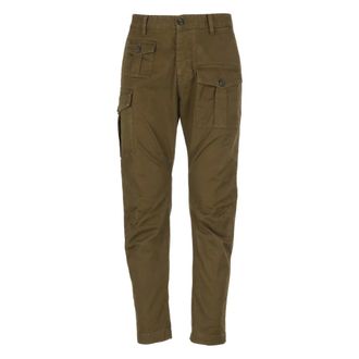 Dsquared2 Homme, Pantalons, Vert, Taille: 2XL Pantalon Cargo Vert en Coton