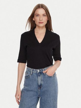 Benetton United Colors Of Benetton Bluse 3GA2D400U Schwarz Slim Fit