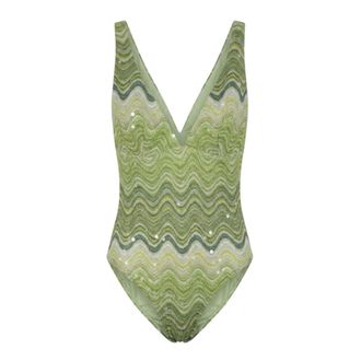 MC2 Saint Barth Mavi Classical Band Triangle One-piece Badeanzug Rachel - - Swimwear - Damen - Gr&uuml;n - XS