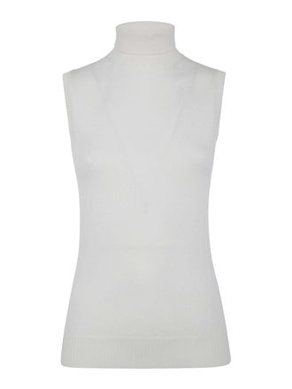 Sportmax Rundhalspullover - Wei&szlig;