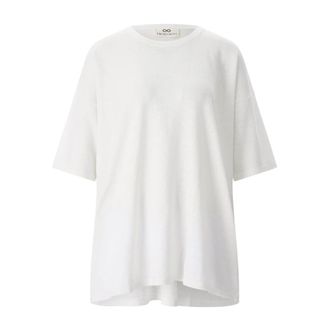 Sminfinity Relaxed Leinen-Baumwoll T-Shirt - - Tops - Damen - Wei&szlig; - XS/S