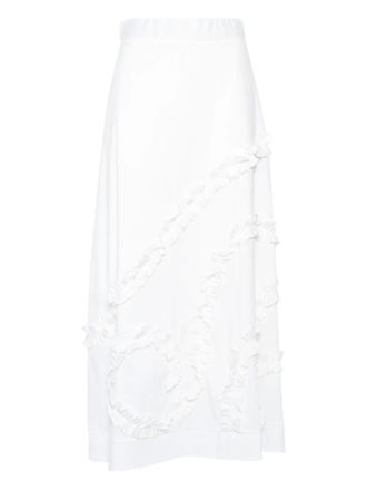 Clips jupe plissée à volants - Blanc