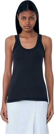 Christophe Lemaire Femme, Tops, Noir, Taille: 42 FR Rib Tank Top