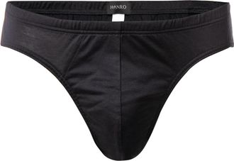Hanro Herren Slip schwarz Reine Baumwolle unifarben