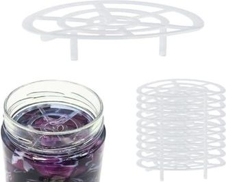 mikken Art 12 Gitter aus Kunststoff Ø 70 mm zum Einlegen, Haltbarmachen, Konservieren, Einmachen und Fermentieren - passend für Einmachgläser mit TO 82 Deckel, A