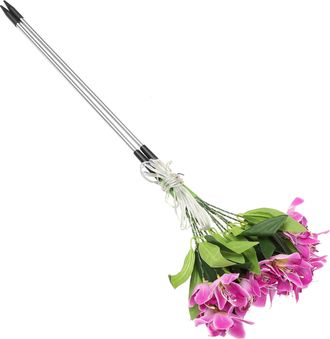 Valiclud Solarbetriebene Garten Blumenlampe mit 7 Roten Rosenk&ouml;pfen LED Solarleuchte f&uuml;r Terrasse und Au&szlig;enbereich Dekorative Rasendekoration mit Wind Schwungf