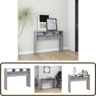 vidaXL Konsolentisch Betongrau 105x30x80 cm Holzwerkstoff - Beton Tisch - Flurtisch - Wohnraumtisch - Sideboard - Kommode