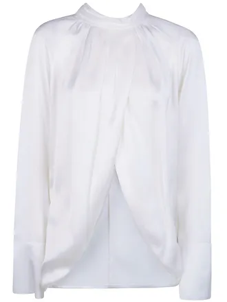 Balmain Drapped Silk Blouse Shirt