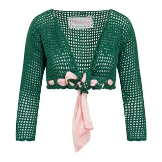 Matim&igrave; Gestricktes Top mit Knotenverschluss - - Blouses & Shirts - Damen - Gr&uuml;n - S