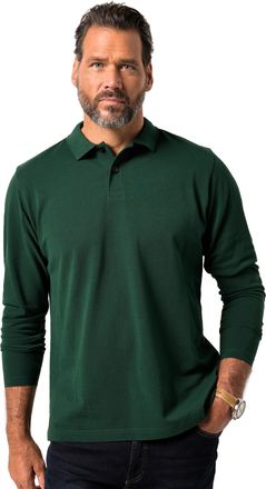 JP1880 Herren große Größen Übergrößen Menswear L-8XL JP1880 Poloshirt, Basic, Langarm, Piqué, bis 8 XL dunkelgrün 8XL 799230450-8XL