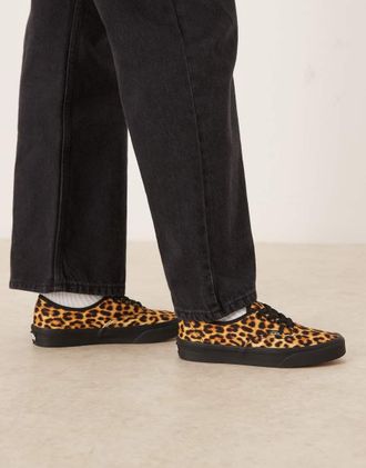 Vans Authentic - Baskets &agrave; imprim&eacute; l&eacute;opard-Multicolore