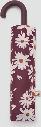 Mango Parapluie imprim&eacute; &agrave; fleurs bordeaux - Femme - Taille unique - MANGO