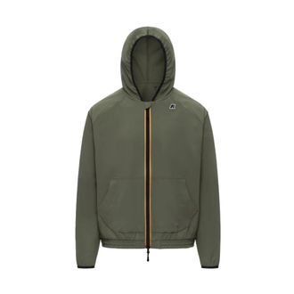 K-Way Sia Zip-up Kapuzenjacke - - Jackets - Herren - Gr&uuml;n - XL