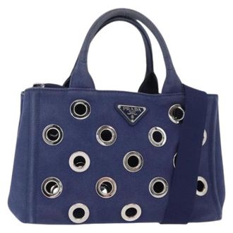 Prada Pre-owned Canvas Cross Body Bag - - Pre-owned - Damen - Blau - ONE SIZE