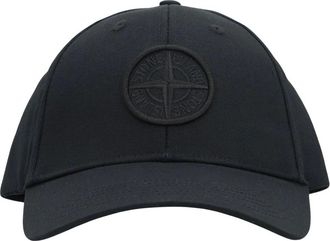 Stone Island unisex, Accessoires, Noir, Taille: ONE Size Compass Embroidered Cap