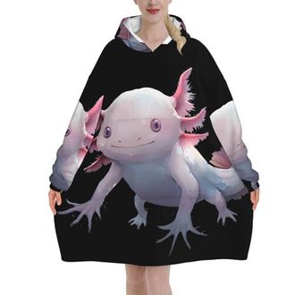 Generic Sweat &agrave; capuche mignon Axolotl avec couronne pour femmes et hommes adultes surdimensionn&eacute;s pour une couverture douce et chaude