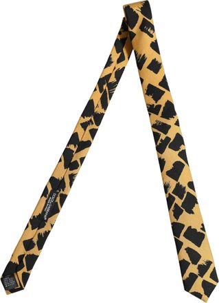 Dolce & Gabbana Silk Graphic Necktie - Yellow
