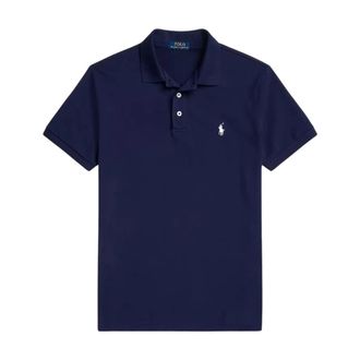 Ralph Lauren Marineblaues Poloshirt Custom Slim Fit - - Tops - Herren - Blau - L