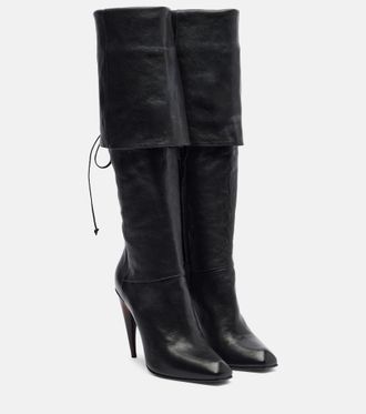Alexander McQueen Bottes Horn Heel en cuir