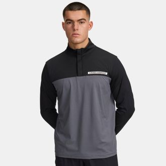 Under Armour Tee To Green Oberteil mit &frac14;-Zip f&uuml;r Herren Schwarz / Anthracite / Fire XXL