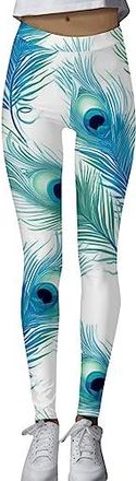 Generic Legging de sport 2026 pour femme - Style d&eacute;contract&eacute; - Taille haute - Pantalon de yoga imprim&eacute;, blanc, XXL