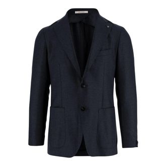 Tagliatore Woll- und Kaschmirjacke - - Jackets - Herren - Blau - L