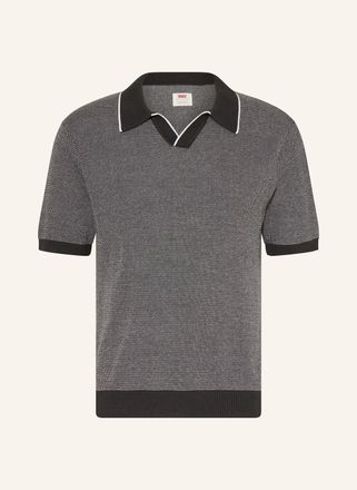 Levi's Strick-Poloshirt Standard Fit schwarz