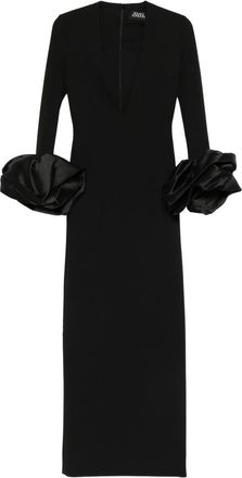 Solace London V-neck Ruffled Dress