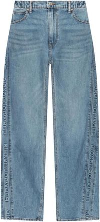 Alexander Wang Femme, Jeans, Bleu, Taille: W29 Jean Ballon avec Logo en Relief