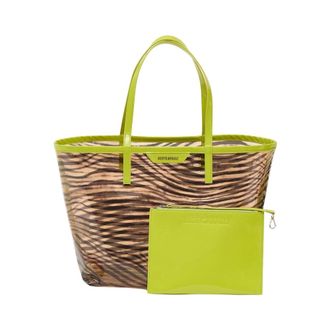 Just Cavalli Strandtasche mit Zebra-Print und abnehmbarer Tasche - - Bags - Damen - Beige - ONE SIZE