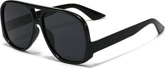 Generic Lunettes De Soleil &Agrave; Monture Large For Hommes Et Femmes, Id&eacute;ales For Les Trajets Domicile-travail, Vacances Le Sport(Black)