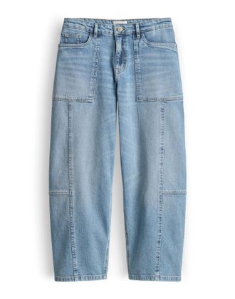 OPUS Damen Jeans | Lolah Lively Barrel Jeans aus Dry Indigo Mid Rise Light Lively Blue, 44 L28