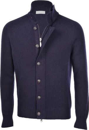 Gran Sasso Homme, Pulls, Bleu, Taille: 2XL Pull Bleu à Col Haut