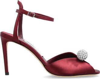 Jimmy Choo London Femme, Chaussures, Rouge, Taille: 40 EU Sacora 85 Sandales &agrave; Talons