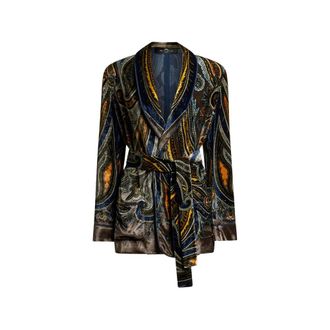 Etro Veste en velours cachemire - Femme - Vestes - Brun - Taille: 36 FR