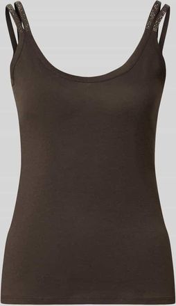 Monari Tanktop mit Rundhalsausschnitt und Label-Detail