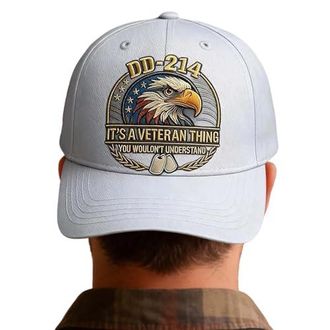 Generic Frfik Casquette de Baseball v&eacute;t&eacute;ran, brod&eacute;e, Unisexe, Accessoire Fantaisie | Casquette dancien Combattant am&eacute;ricain | pour Anniversaire, p&ecirc;che, &eacute;t&eacute;, C