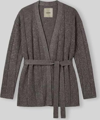 Calvin Klein Strickjacke mit Bindeg&uuml;rtel