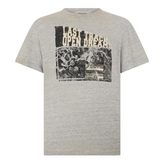 Golden Goose Baumwoll-T-Shirt mit Vintage-Print - - Tops - Herren - Grau - S
