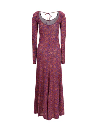 Kristina Ti Womens Patterned Jersey Dress Viscose; Elastane
