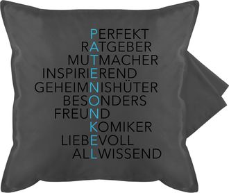 Shirtracer Kissenbezug - Kissen - Geschenke Patenonkel Eigenschaften I Geschenk Pate Geschenke an Paten I Patenonkel Geschenk Weihnachten - 50 x 50 cm - Grau - f