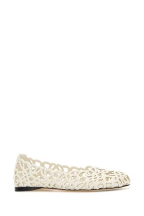 Loewe Petal Anagram Ballerinas - White