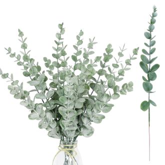 Generic K&uuml;nstliche Eukalyptus-Stiele, k&uuml;nstliche Blumen f&uuml;r Zuhause, B&uuml;ro, Blumenstrau&szlig;, Tafelaufsatz, Hochzeitsdekoration, Weihnachtsdekoration (Gr&uuml;n 1)
