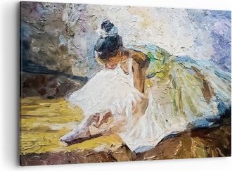 Arttor Wandbilder Dekoration Wohnzimmer Ballerina Mädchen Öl Bilder auf Leinwand 120x80cm Leinwandbild Schlafzimmer Küche Deko Wand Kunstdruck Art Groß XXL W