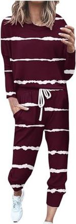 Generic Ensemble de v&ecirc;tements de sport pour femme - Ensemble mignon &agrave; manches longues - Tenue d&eacute;contract&eacute;e 2 pi&egrave;ces - Tenue dautomne avec poches - Tenue de d&eacute;