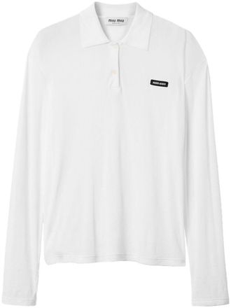 Miu Miu polo en jersey - Blanc