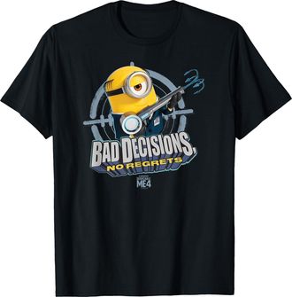 MINIONS Minions Despicable Me 4 AVL Bad Decisions T-Shirt
