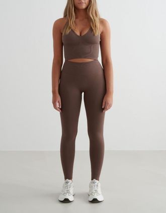 Aim'n Formende, nahtlose Leggings in Macchiato-Braun